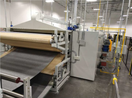 DOUBLE BELT COMPRESSION THERMOBONDING OVEN